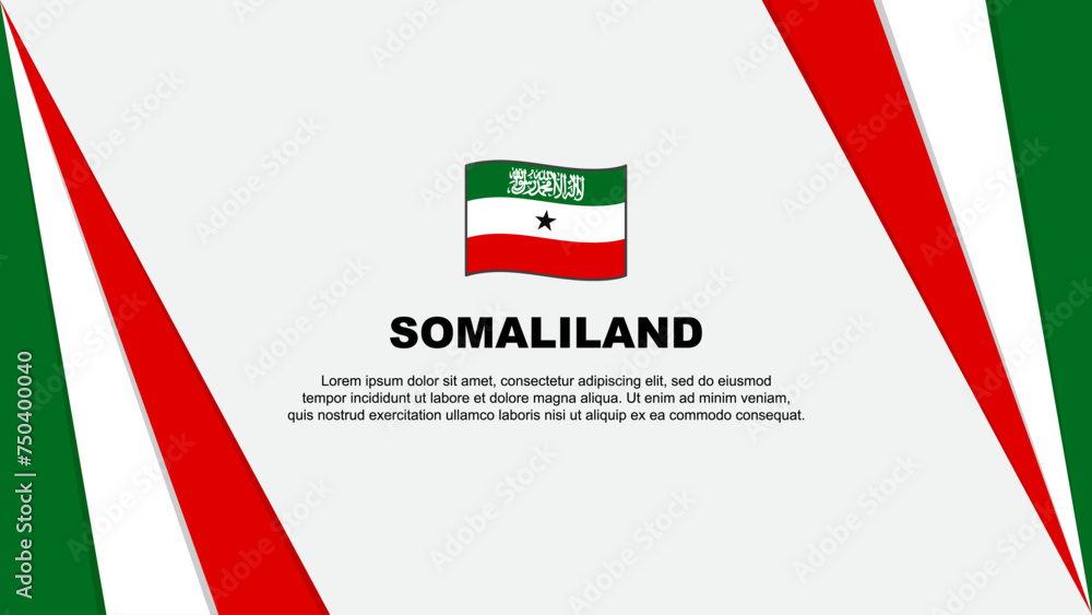 Somaliland Flag Abstract Background Design Template. Somaliland ...