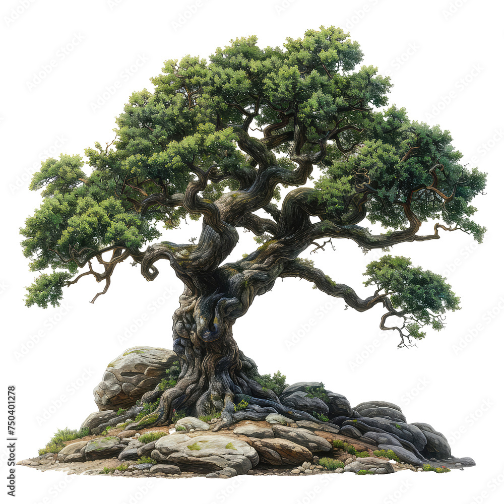 beautiful family reunion tree isolated on transparent background Stock ...