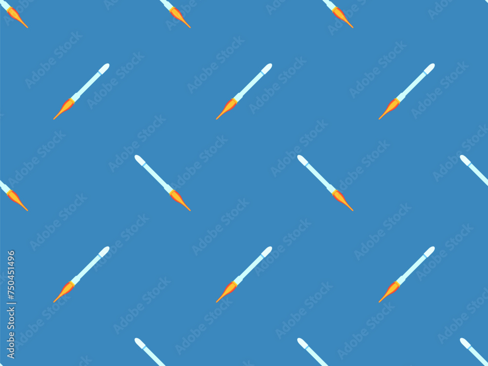 Spaceships seamless pattern. Orbital launch vehicle. Space rockets in ...