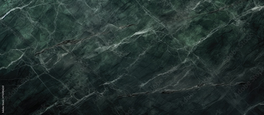 Sleek Dark Green Marble Texture Background with Elegant Veining Detail ...