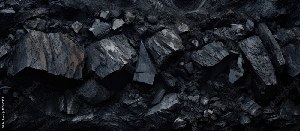 Striking Geological Composition of Anthracite Mine Layers Revealing ...