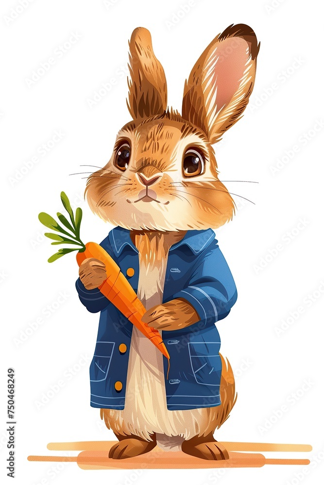 adorable peter rabbit with a carrot prop for birthday party for kids ...