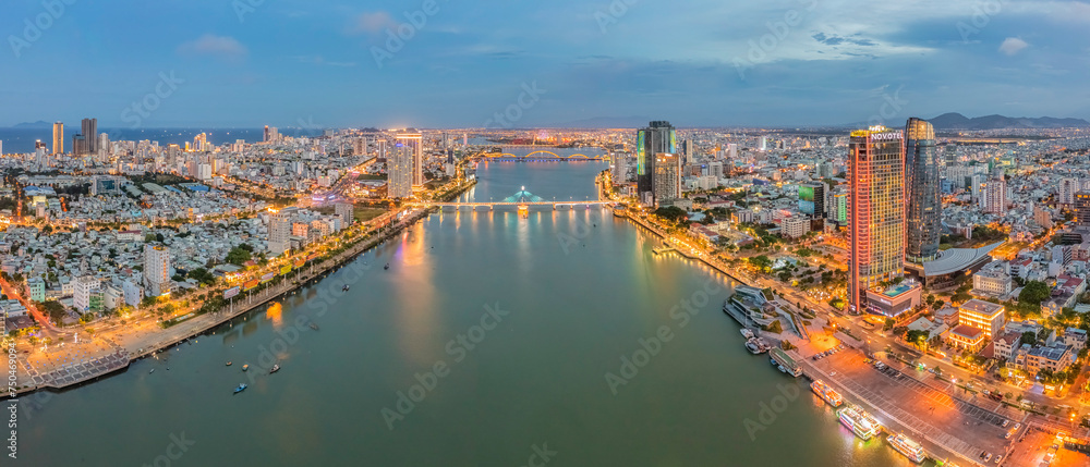 Aerial view of Da Nang city, Vietnam Stock Photo | Adobe Stock