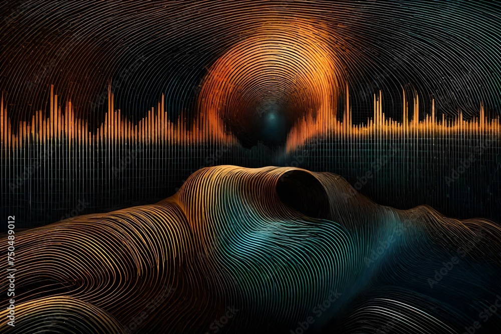 Sound wave rhythm.Waves of the equalizer. Vector illustration of music ...