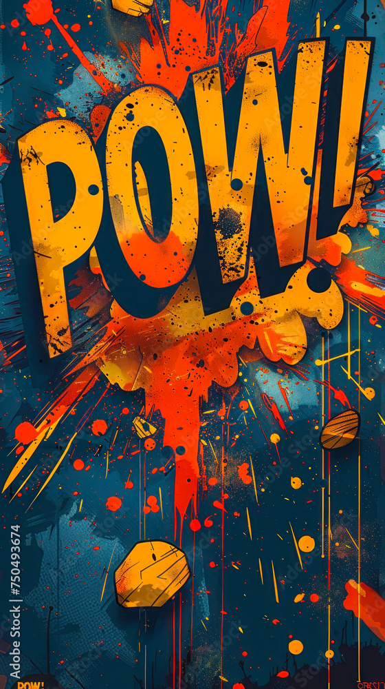 Classic comic book style POW! explosion bubble, with bold lettering and ...