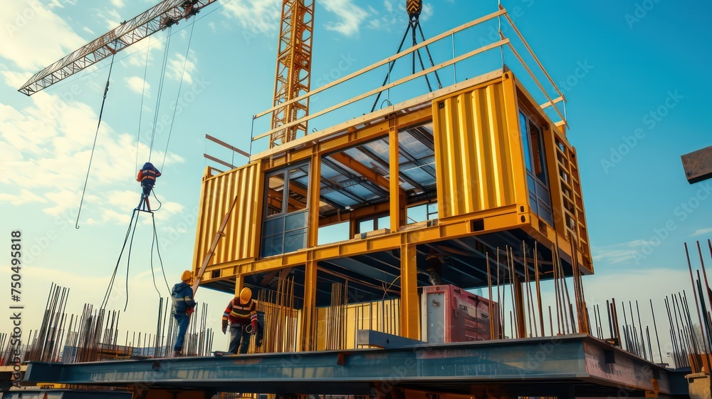 modular construction methods in real-world construction projects Stock ...