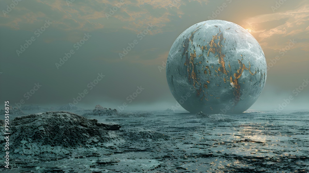 The Evolution of Climate Change Through Time on Earth's Surface. Concept Earth's Temperature ...