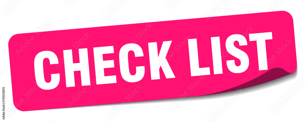 check list sticker. check list label Stock Vector | Adobe Stock