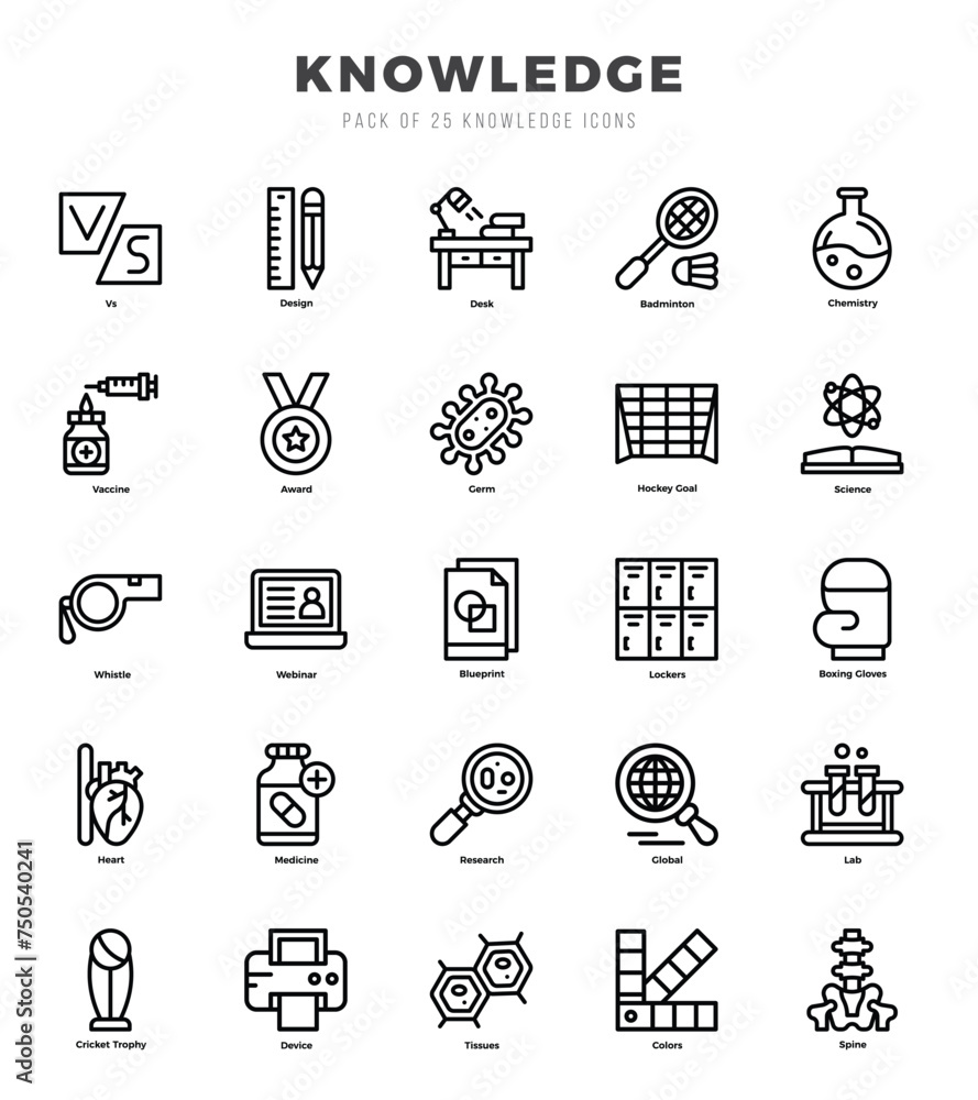Knowledge Icon Pack For Your Website Mobile Presentation And Logo