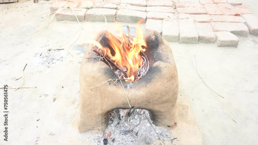 Clay stove. This is a type of cooking stove. It is used in rural area ...
