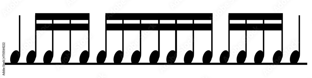 Musical note. Set of music elements. Treble clef, Alto and Tenor clefs ...