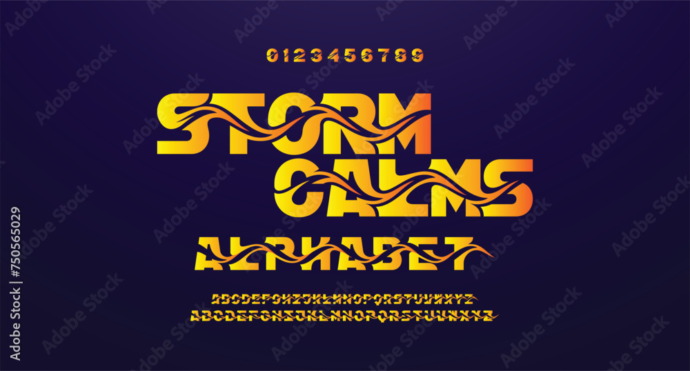 Modern Bold Font and Number. Typography urban style alphabet fonts for ...