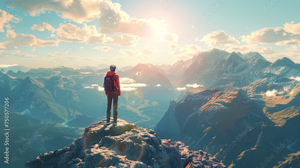 Travel Adventure Moment: In the heart of a travel adventure, a ...