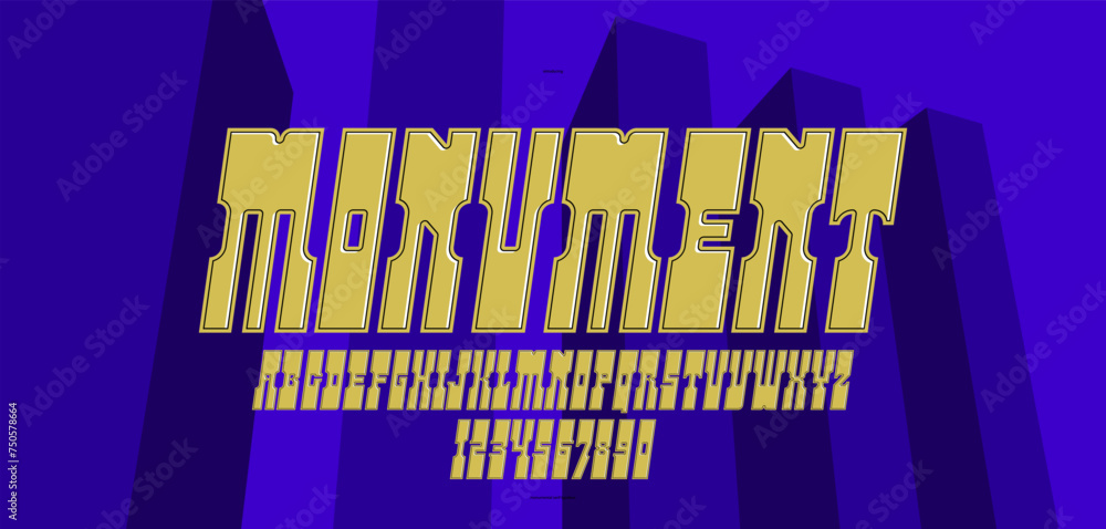 Display bold and strong font for emblems and logos, headers and titles ...