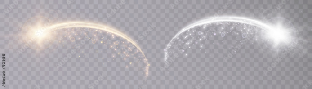 Vecteur Stock Abstract light speed light effect. Magical wavy path of ...