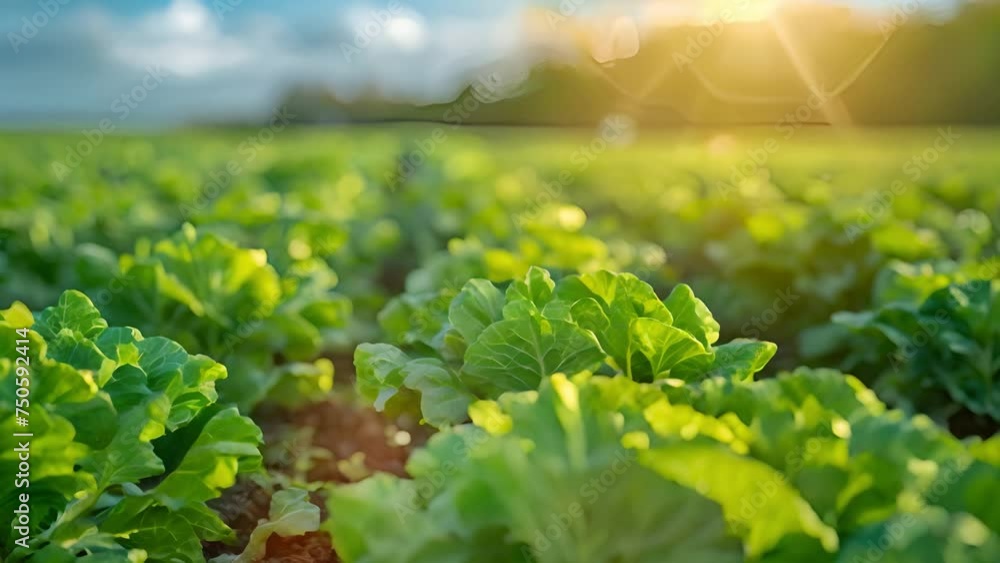 Fresh kale field. Curly kale fresh green leaves on field. Bunches of ...