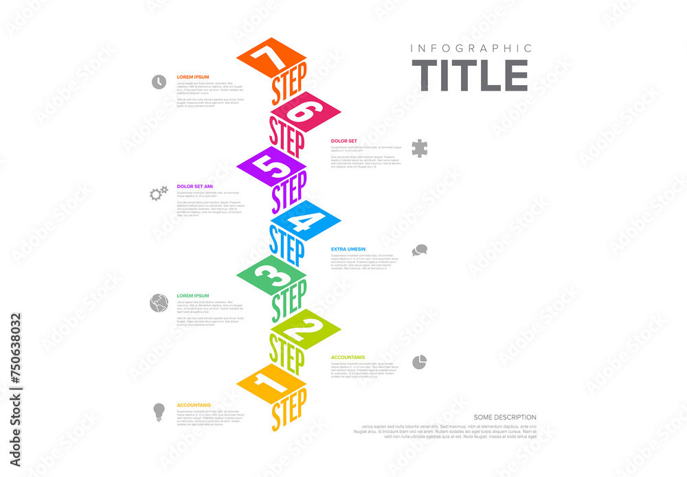 Isometry vertical steps template in two directions - multipurpose ...