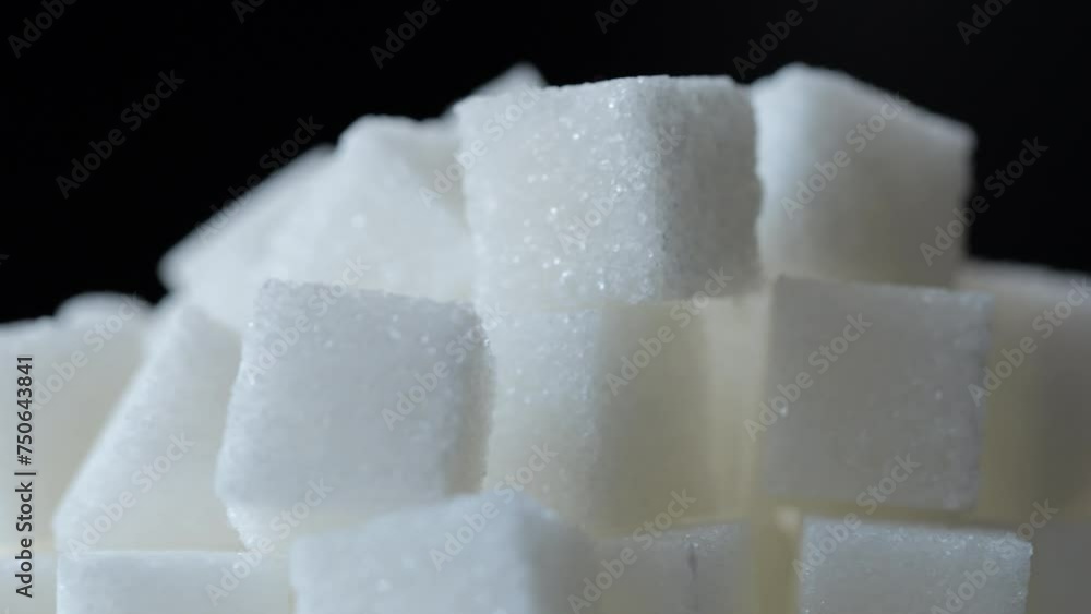 White Sugar Cubes. Pile of Unhealthy White Sugar Cubes. Lump Sugar Cube ...