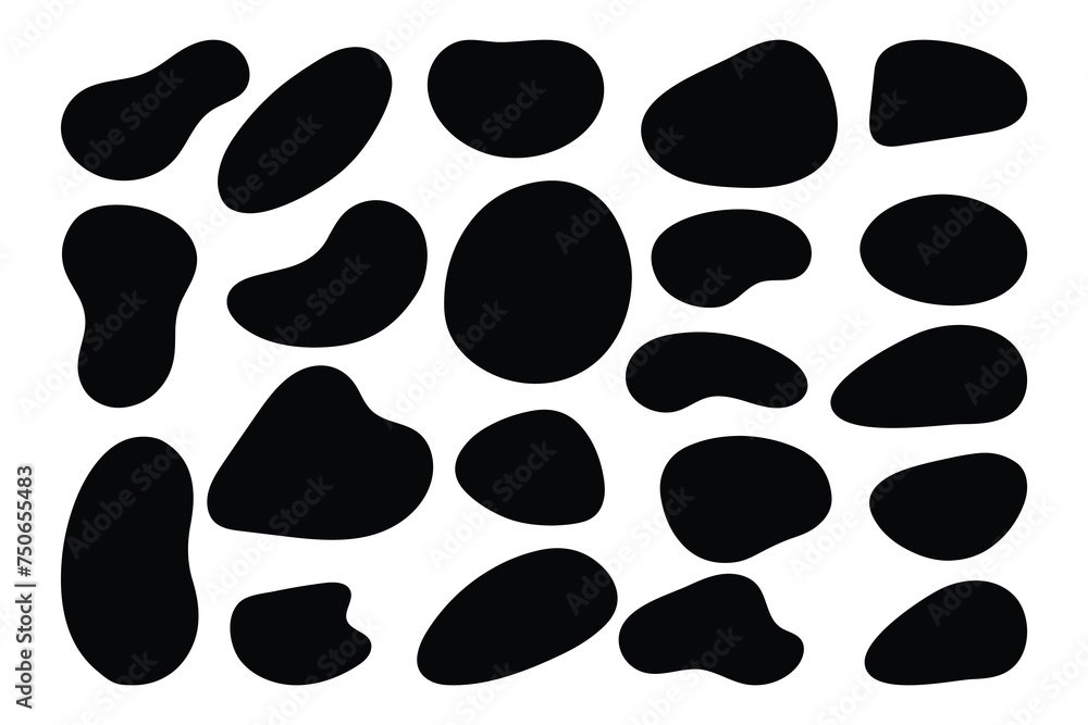 Modern liquid irregular blob shapes. Random blob abstract elements ...