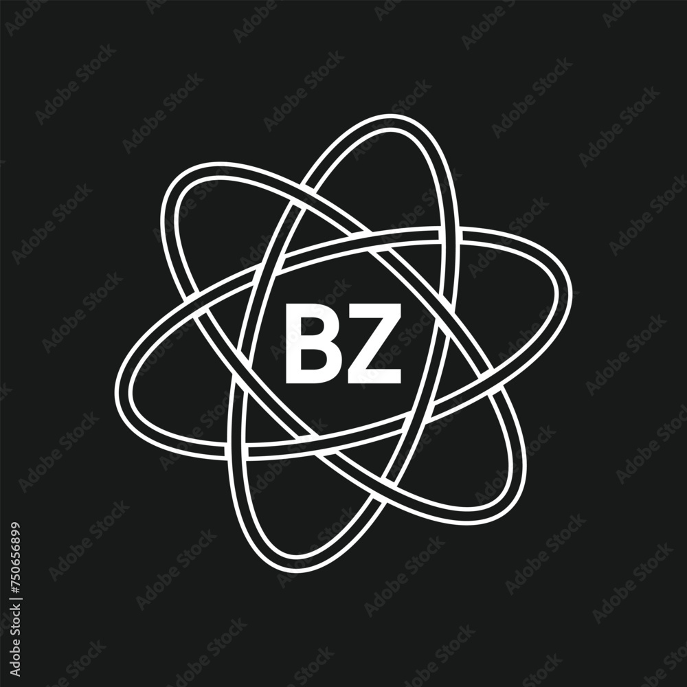 BZ letter logo design on white background. BZ logo. BZ creative initials letter Monogram logo ...
