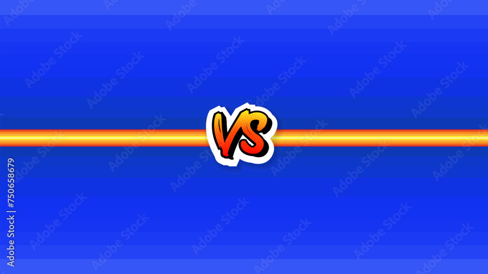 Pixel art versus Screen retro game VS Interface. Versus Screen With ...