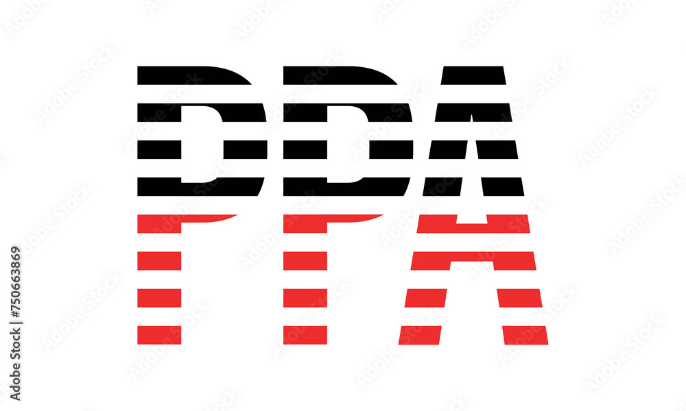 PPA three initial letter iconic line negative space minimal logo design ...