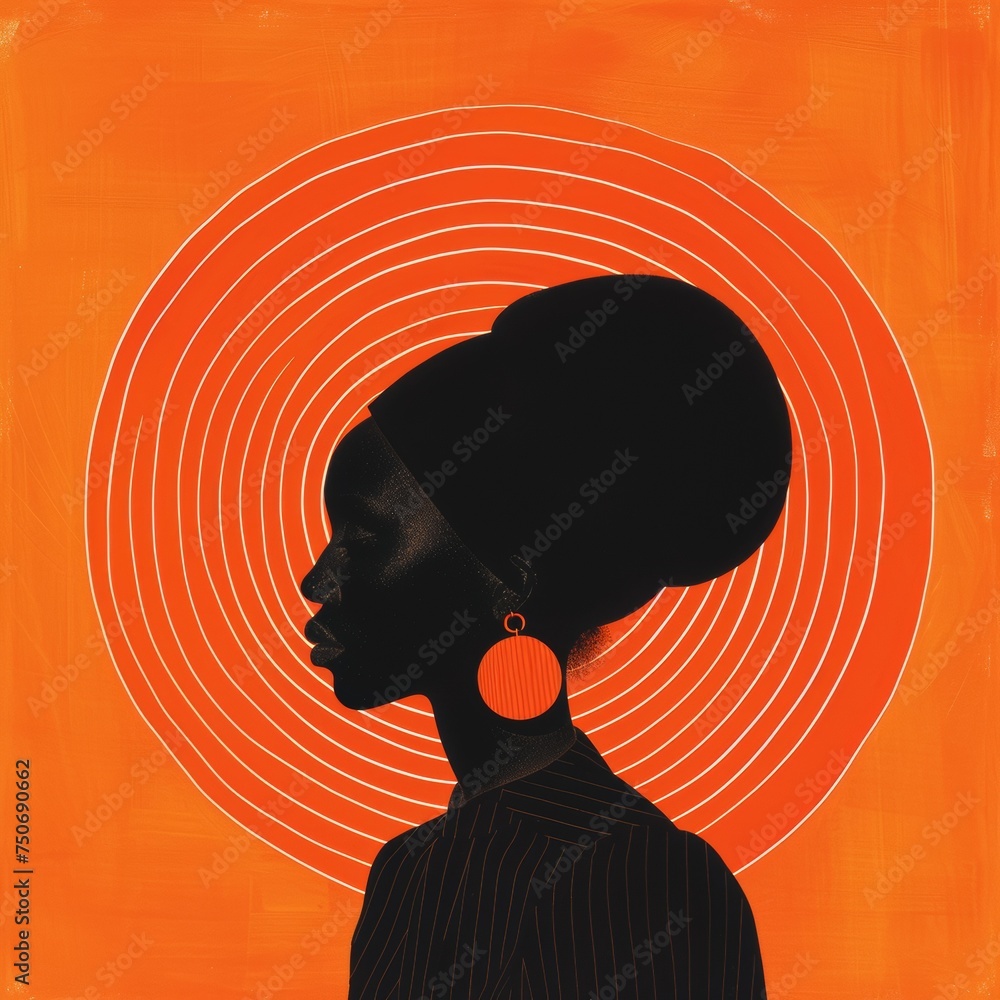 Tribal Turban Queen: African Woman in Power Girl Portrait Stock ...