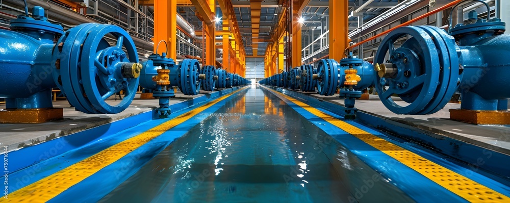 Controlling water flow The intricate network of pipes and valves ...