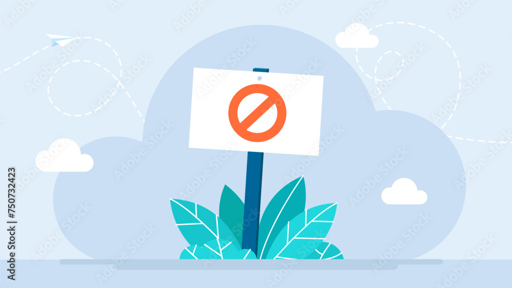 Strictly prohibited sign. Do Not Enter. White and Red Round Glossy ...