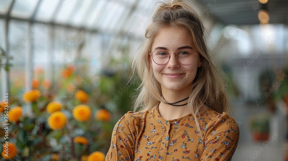 Botanist in a Greenhouse, editorial photography - A botanist surrounded ...