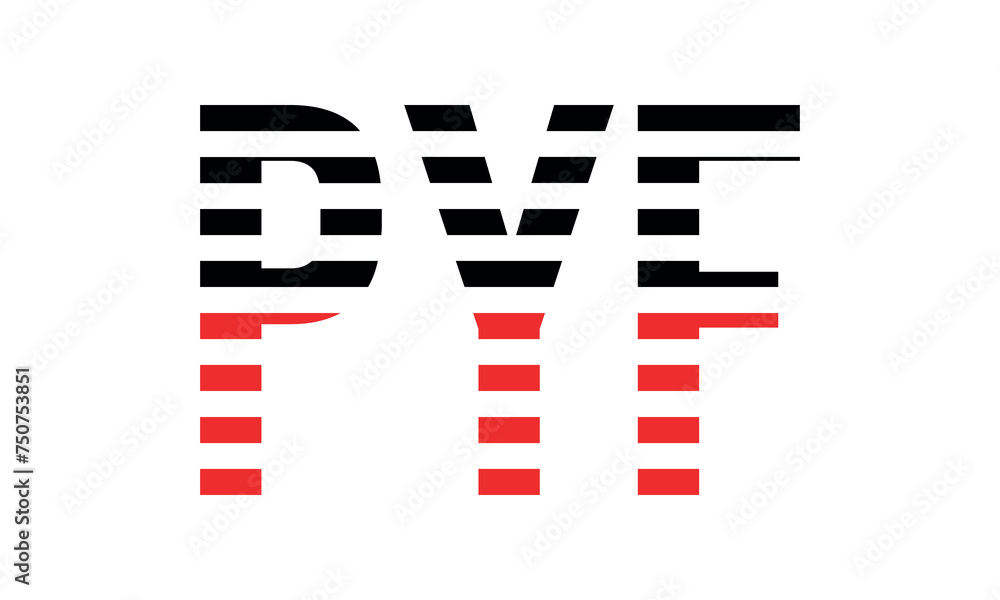 PYF three initial letter iconic line negative space minimal logo design ...