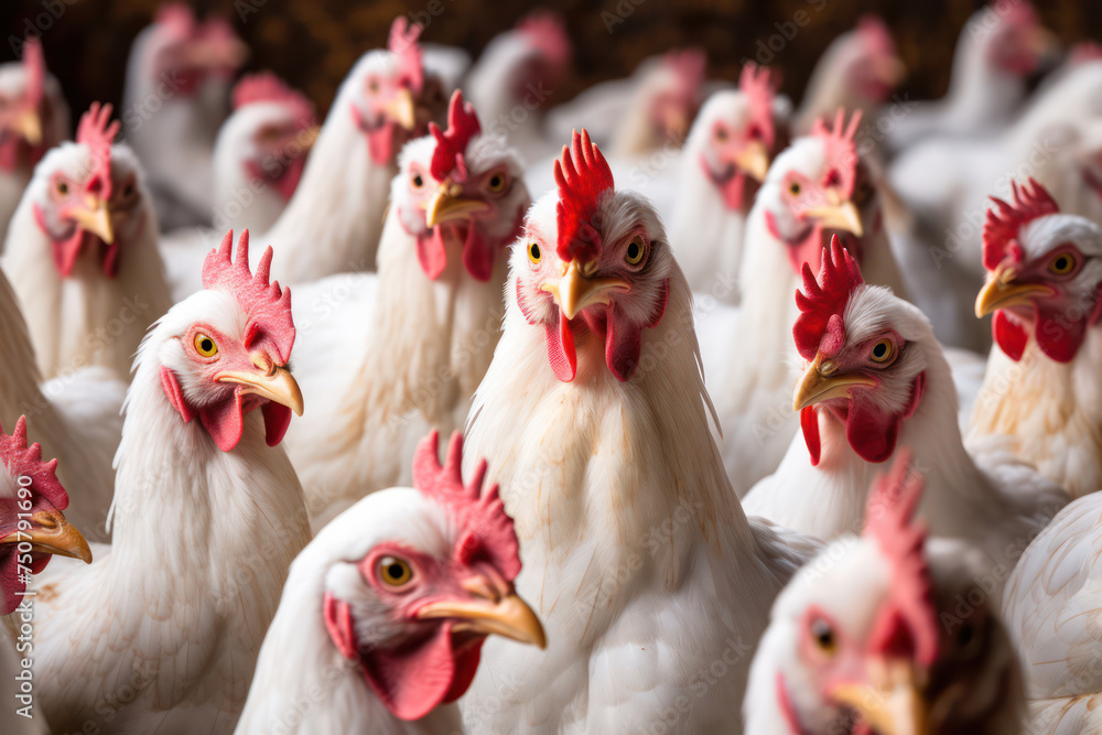 Feathered Harmony: A Vibrant Rural Scene of Modern Poultry Farming ...