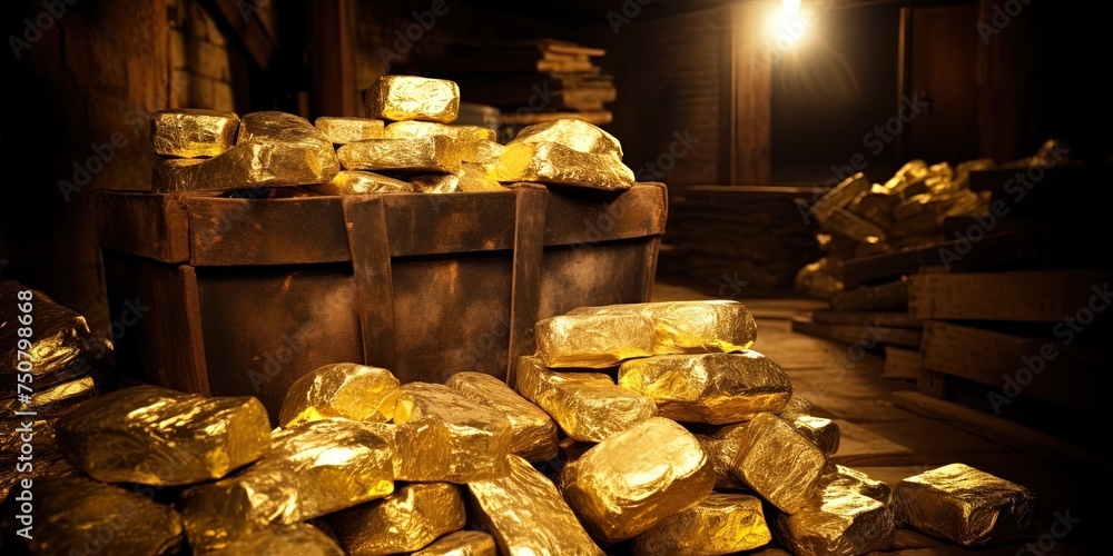 Federal gold resereve, or stashed away gold some where from from WWI or ...