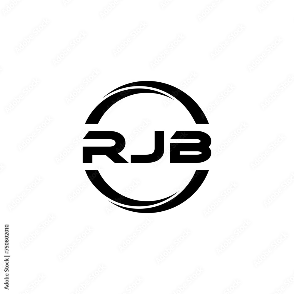 RJB letter logo design with white background in illustrator, cube logo ...