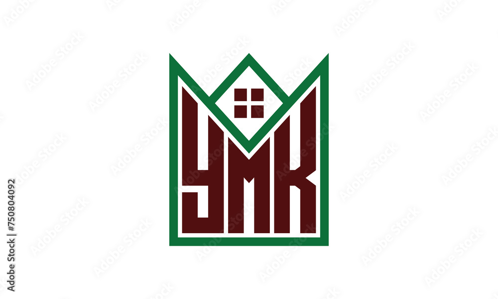 YMK initial letter real estate builders logo design vector ...