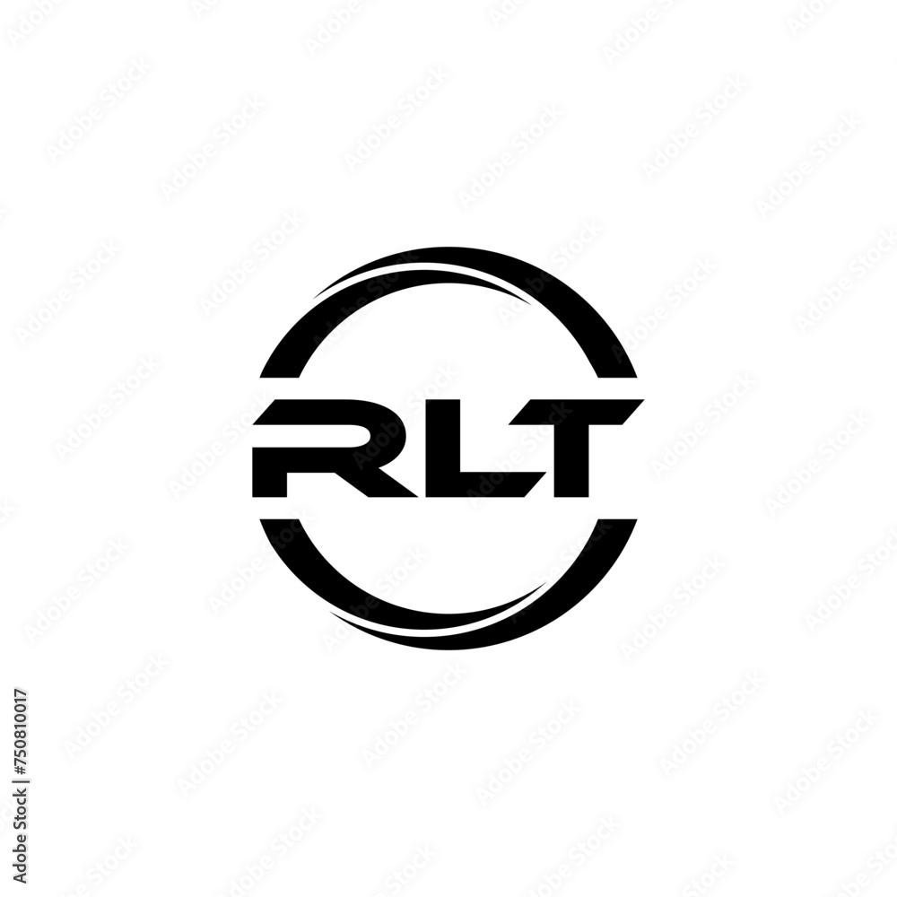 RLT letter logo design with white background in illustrator, cube logo ...