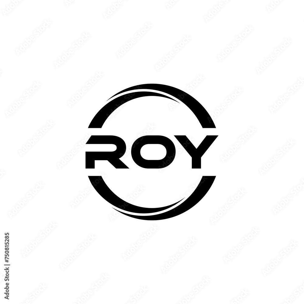 ROY letter logo design with white background in illustrator, cube logo ...