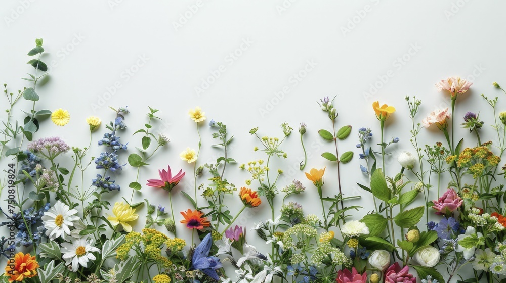 Celebrate World Earth Day with a border of real pressed flowers and ...