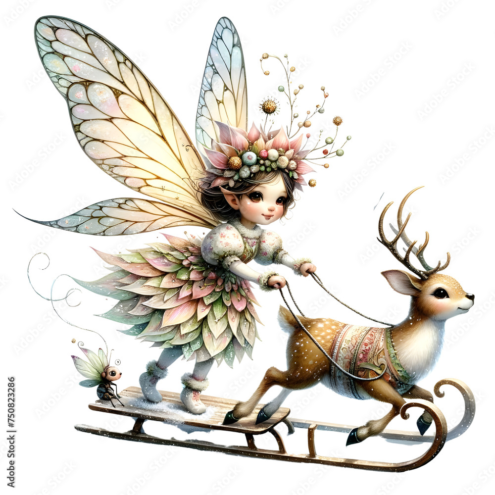 Fairy and Pixie favarite activities clipart watercolor PNG Stock ...