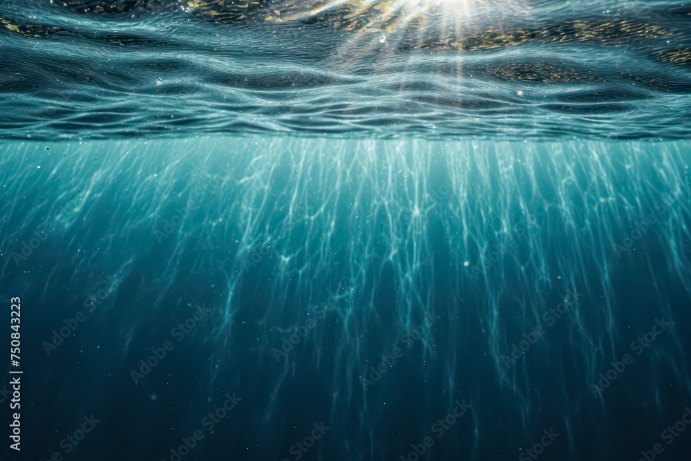 Explore the mesmerizing depths of the oceans blue abyss, illuminated by ...