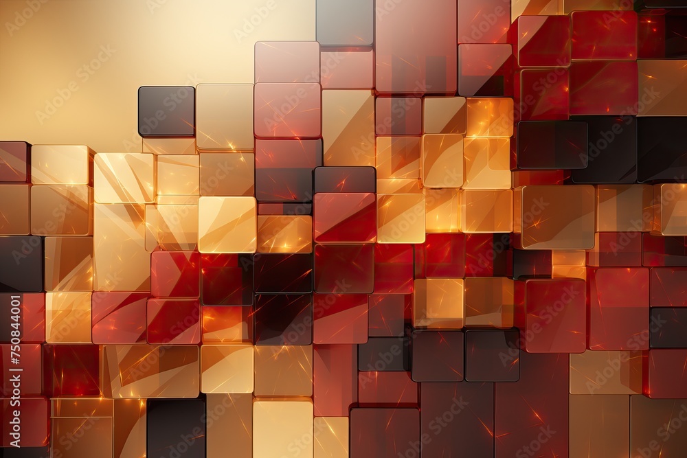 Abstract red square background in 3D format, backgrounds for marketing ...