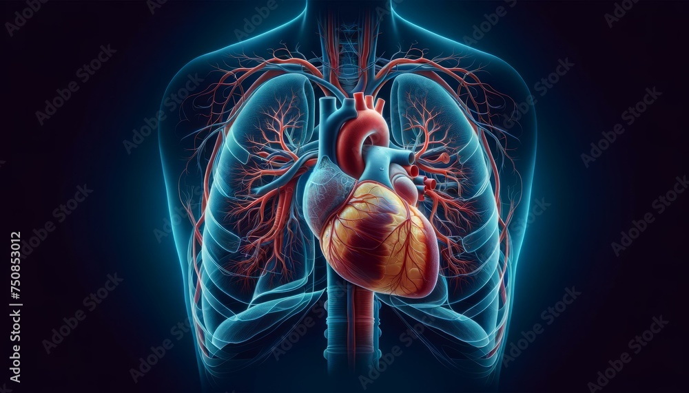 Ultra-photorealistic medical illustration showcasing a detailed cross ...