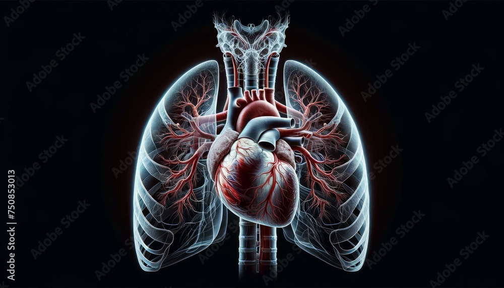 Ultra-photorealistic medical illustration showcasing a detailed cross ...