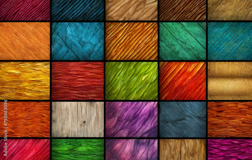 vibrant color palette with gradients and textures, A wall of colorful ...