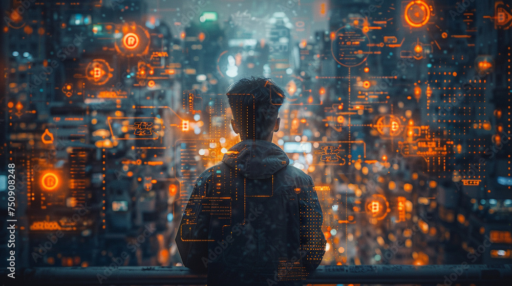 Dive into the depths of data interpretation with a male programmer as ...