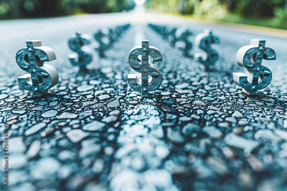 Enter a realm where dollar signs cascade across the backdrop, painting ...