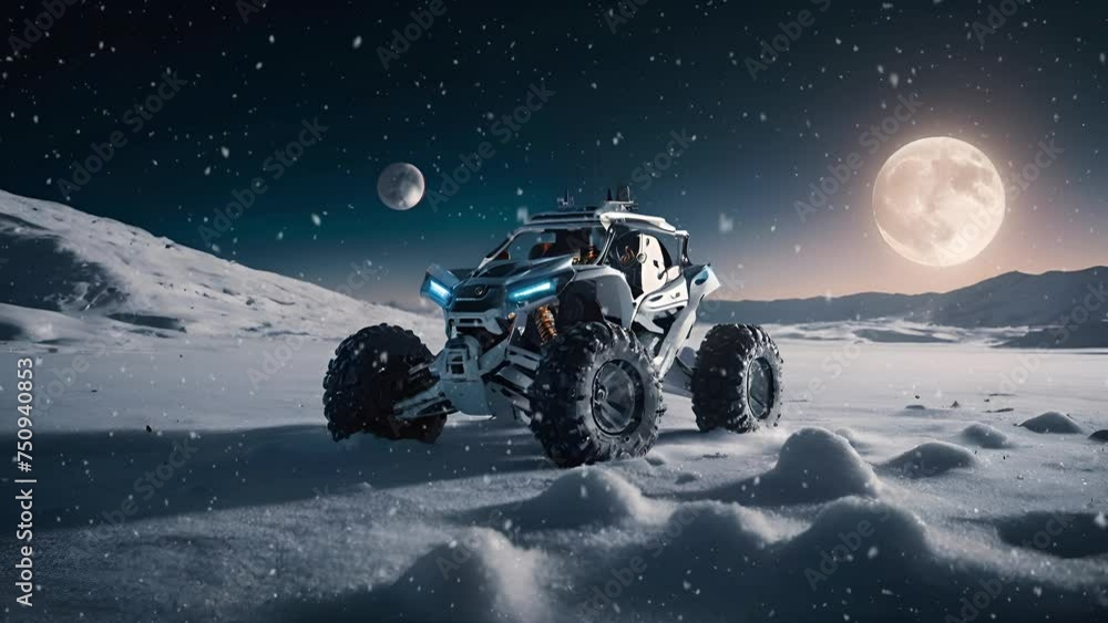 UFO, Space Station, Robot, Moon Earth, Landscape Scenery, Snow ...