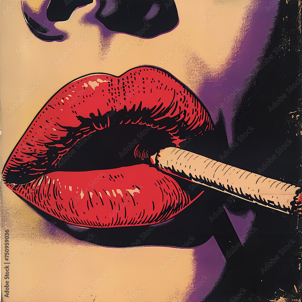 Poster showcasing iconic 1960s pop art style, adding a splash of retro ...