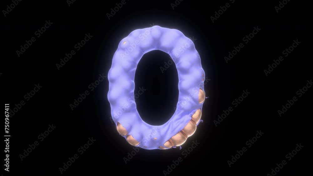 Inflated Digit 0 Balloon in Peach Fuzz Golden Color is Taking off the ...