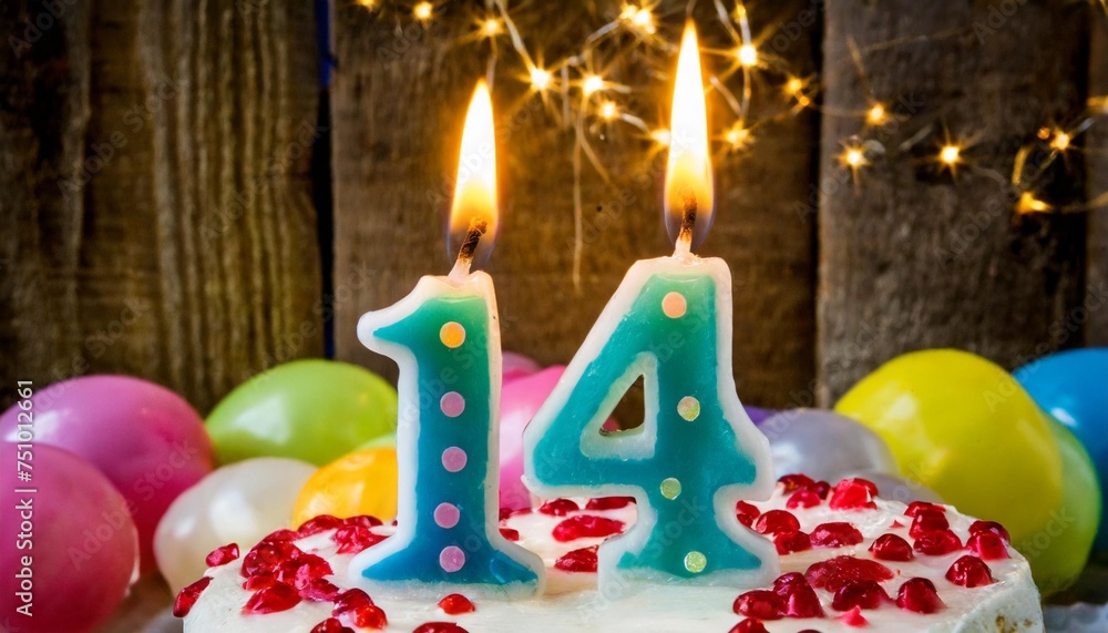 number 14 joyful greeting card for birthdays or anniversaries this ...